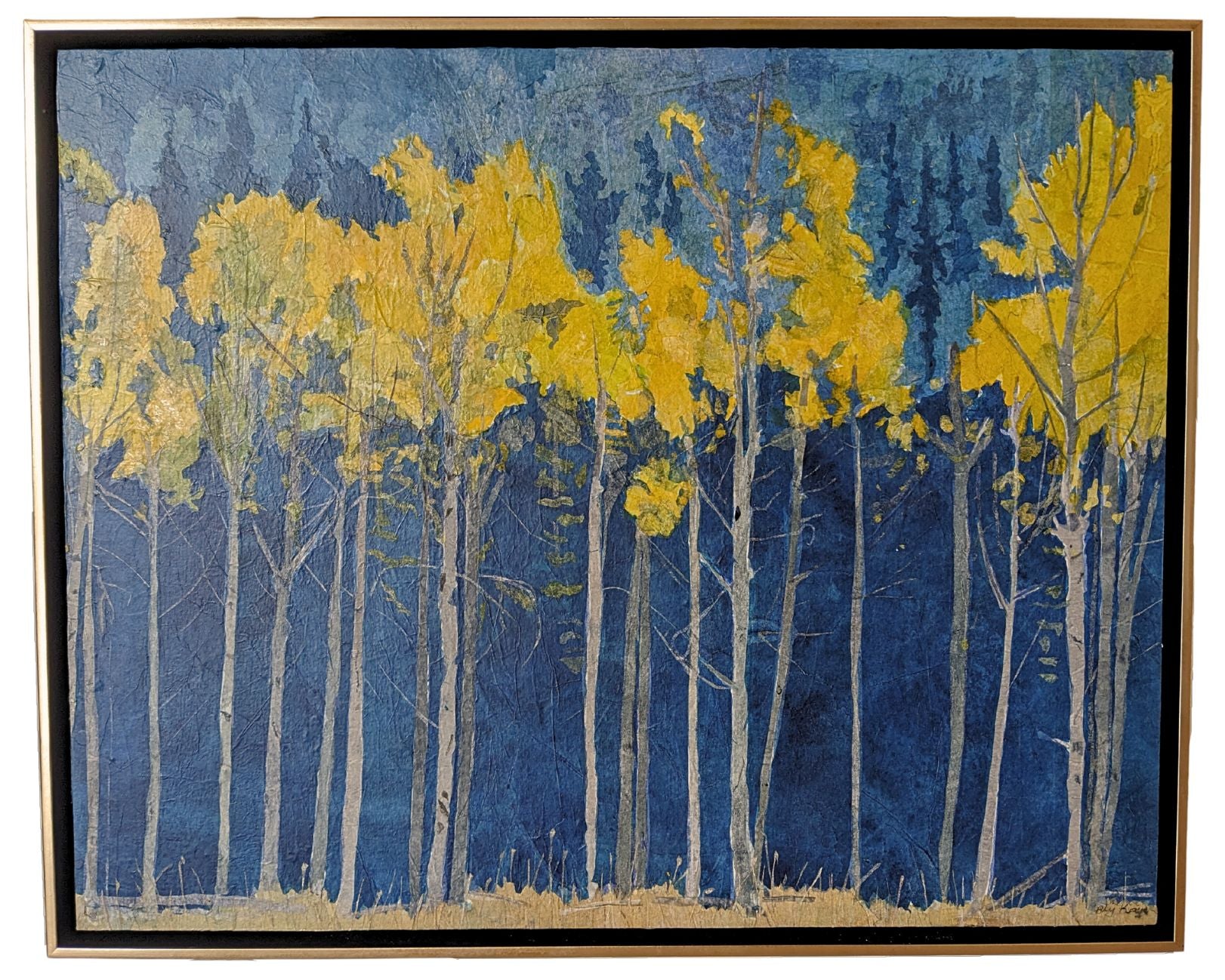 Aspens by Bly Kaye Master Paper Collage Artist | Salt Spring Island ...