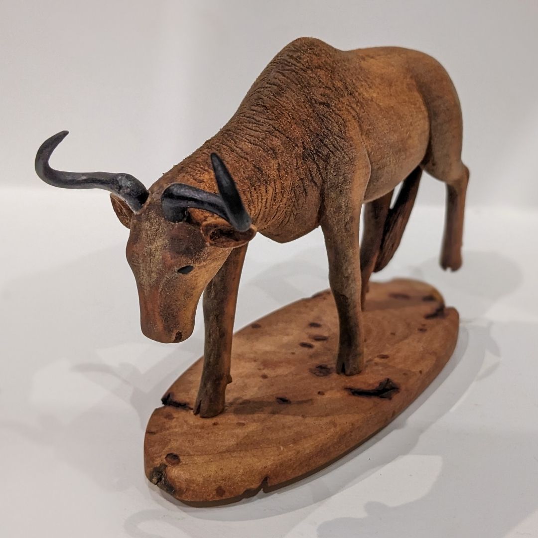 Water BuffaloMiniature Animal wood carving by Salt Spring Island artist ...