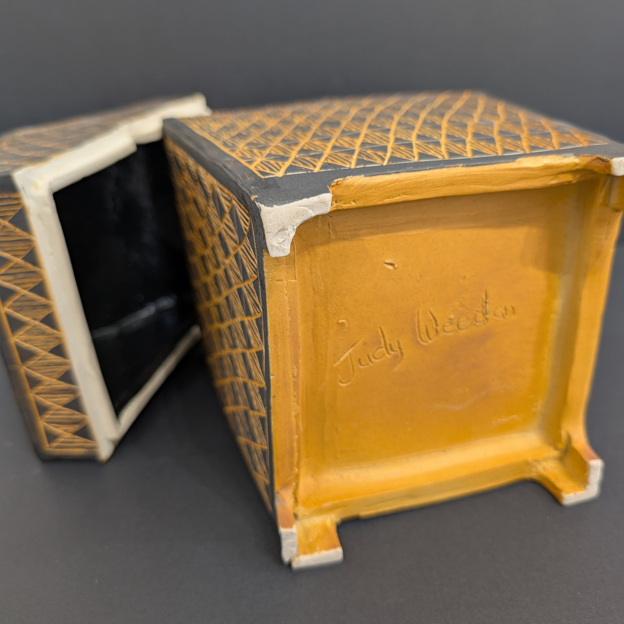 Geometric Vessel with Lid – Steffich Fine Art