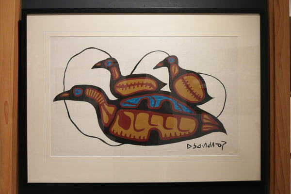 "Three Loons" Norval Morrisseau | Steffich Fine Art
