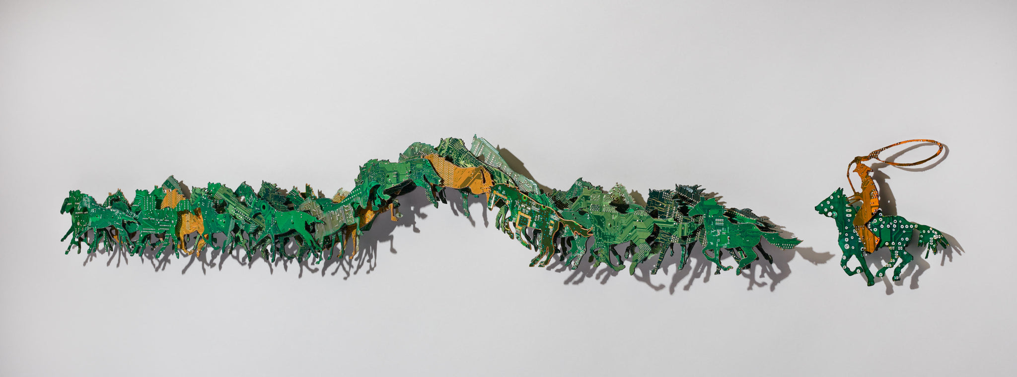"Corral Jump" by Canadian Metal Artist Peter McFarlane of Salt Spring