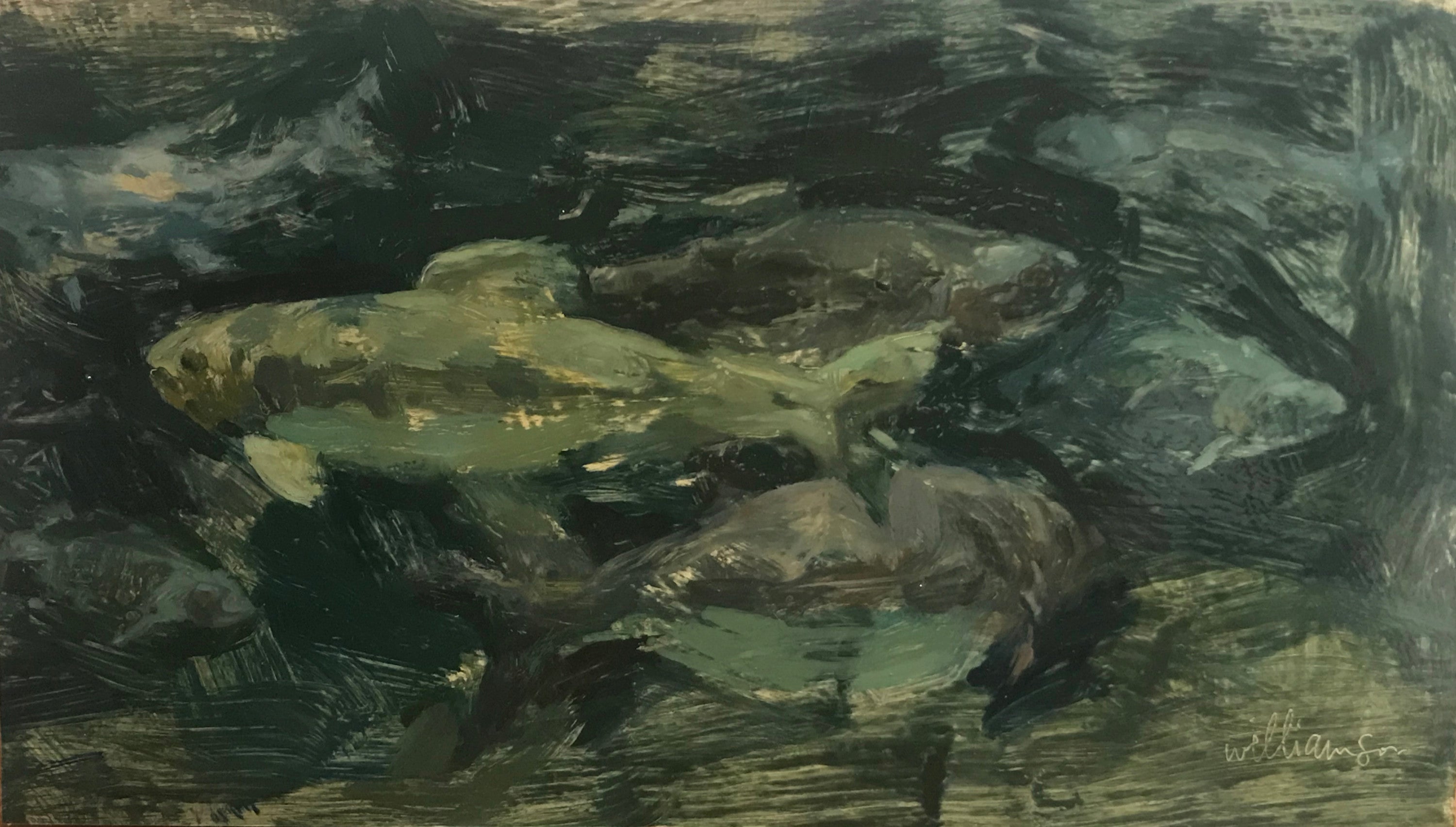 West Coast Canada Art - Oil Painting "Fish" by Mel Williamson ...
